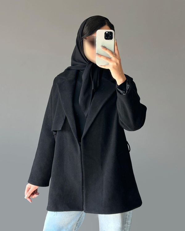 استایل دارک تو زمستون خوراکه اصن این مدل پالتو رنگ مشکی زنانه هارو بپوش ...