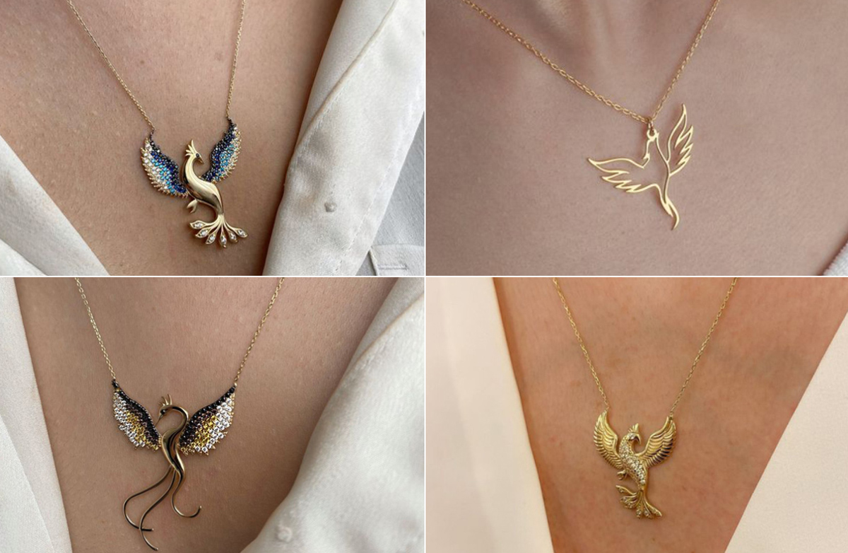 مدل گردنبند طرح سیمرغ زنانه ؛ تلفیقی از هنر ایرانی با مدرنیته امروزی ...