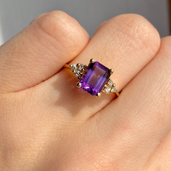 این ۳۲ مدل انگشتر آمتیست زنانه با زیبایی خیره کنندش نگاه هر کسی رو به ...