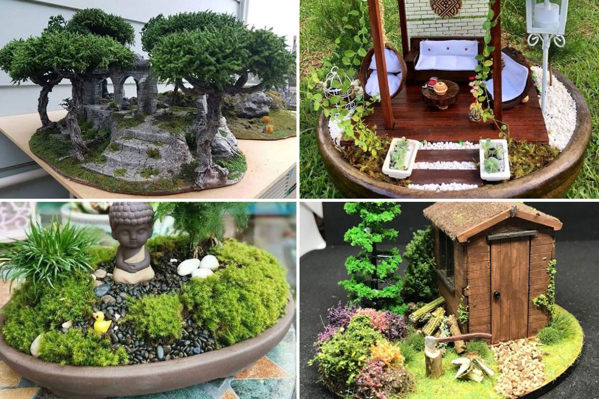 باغچه‌ی رویایی در اندازه کوچک ؛ ۳۰ مدل باغچه مینیاتوری که خانه شما را ...