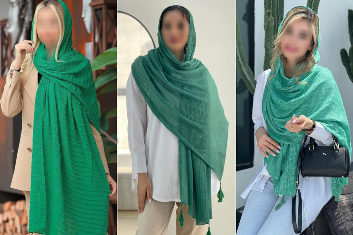 با این ۳۲ مدل شال زنانه سبز یه استایل شاد و بهاری بزن همه کف و خون قاطی ...