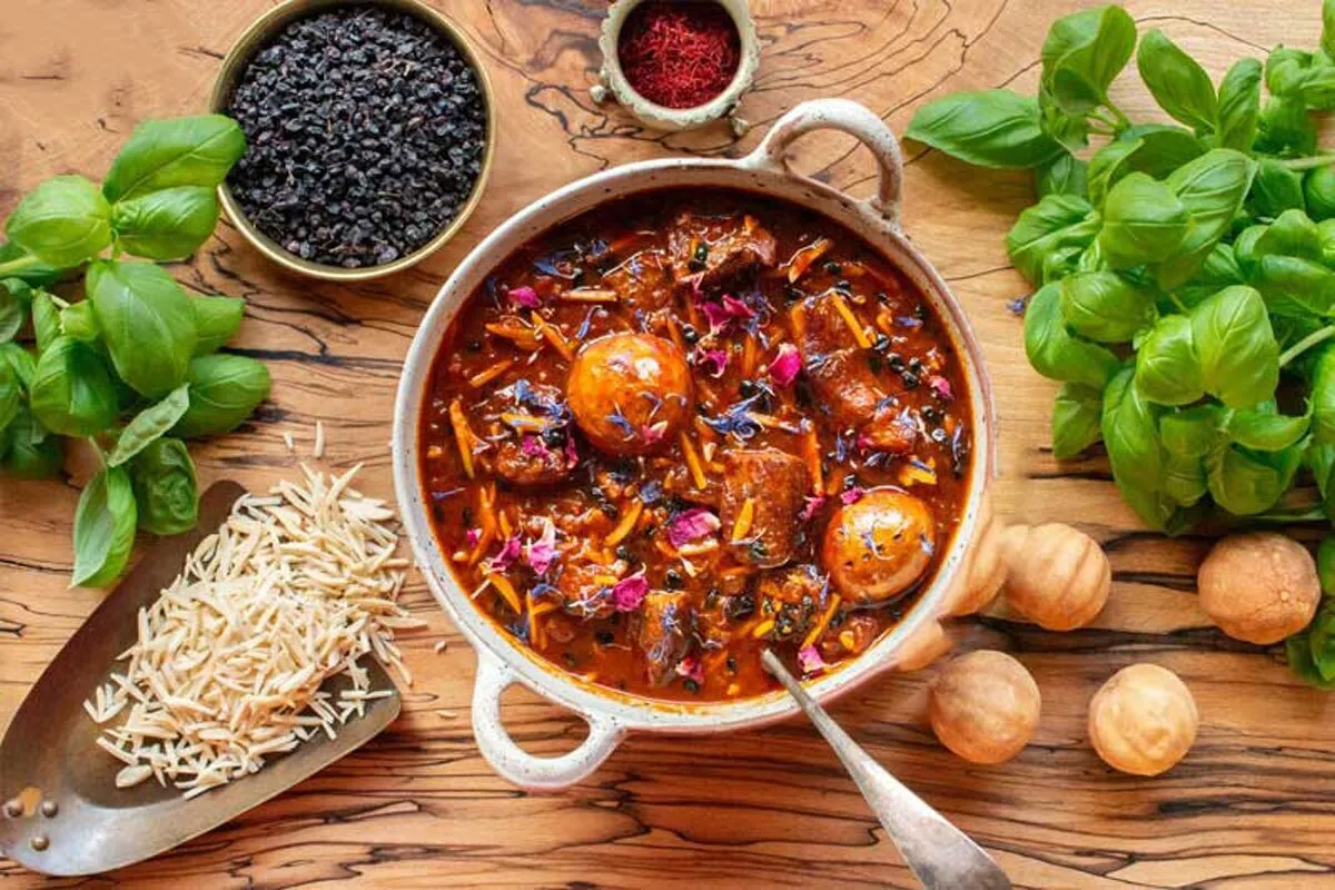 طرز تهیه خورش خلال برای ۲۰ نفر؛ غذای اصیل کرمانشاهی که نشون میده چقدر ...