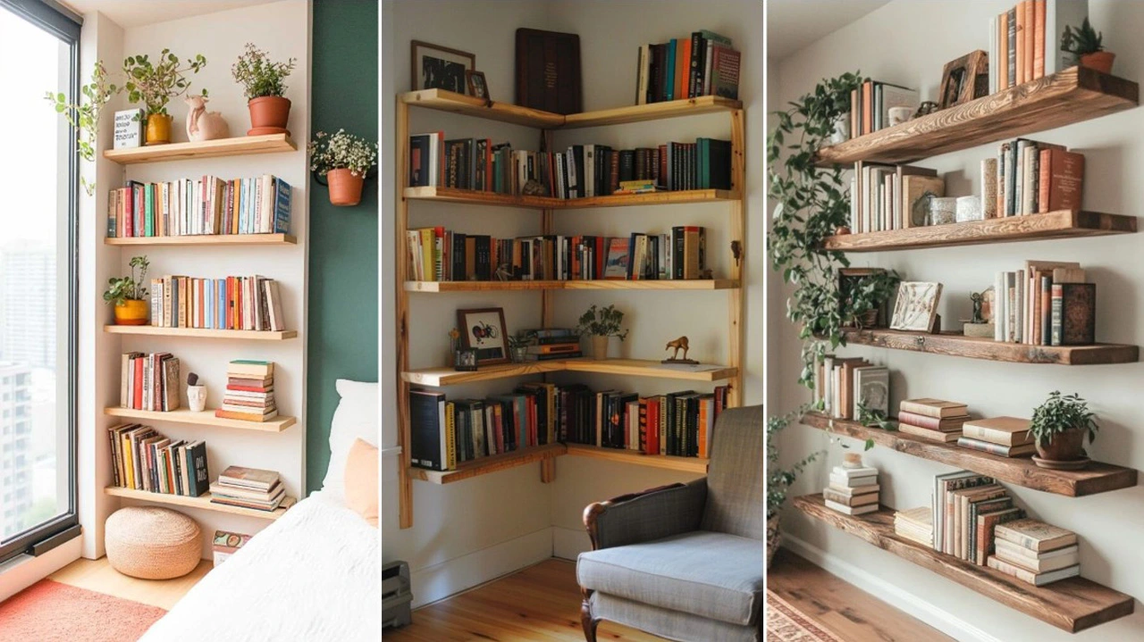 ۲۴ مدل قفسه کتابخانه دیواری : راهی برای استفاده بهینه از فضای دیوار ...