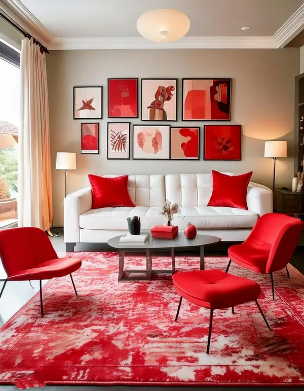۲۳ مدل دکور خانه با تم قرمز: ایده‌های مدرن تا سبک‌های کلاسیک - ماگرتا