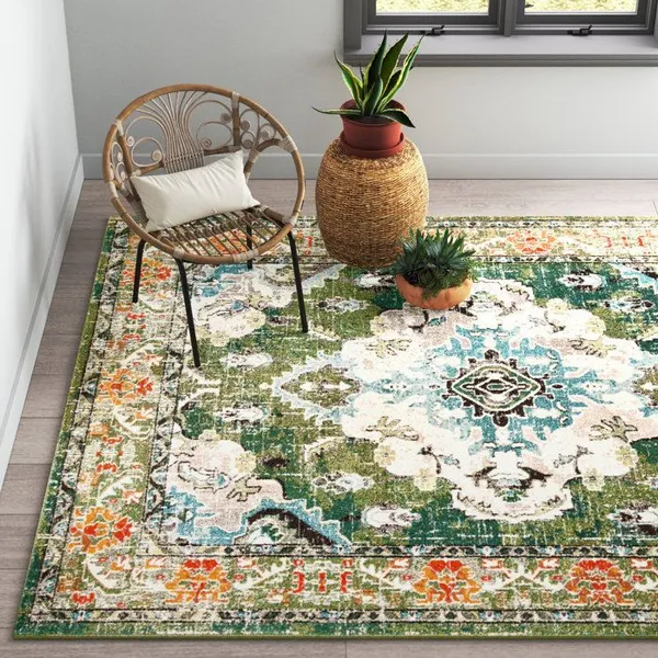 ۲۵ مدل فرش سبز ایرانی برای عاشقان طرح‌های خاص در دکوراسیون منزل - ماگرتا